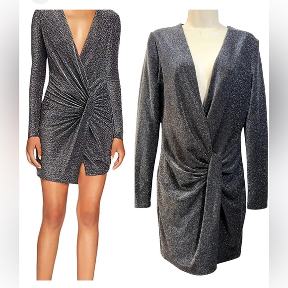 Black Halo | Dresses | Black Halo Lara Mini Faux Wrap Dress | Poshmark